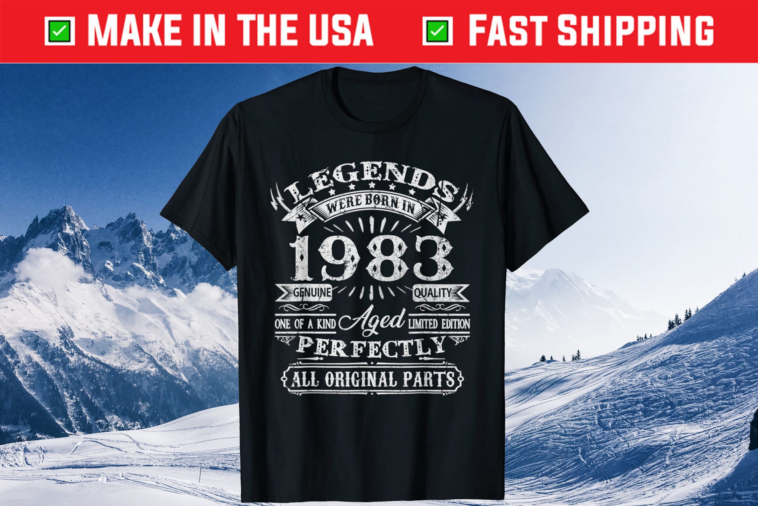 38 Years Old Legend Were Born In 1983 38th Birthday Tee Shirts