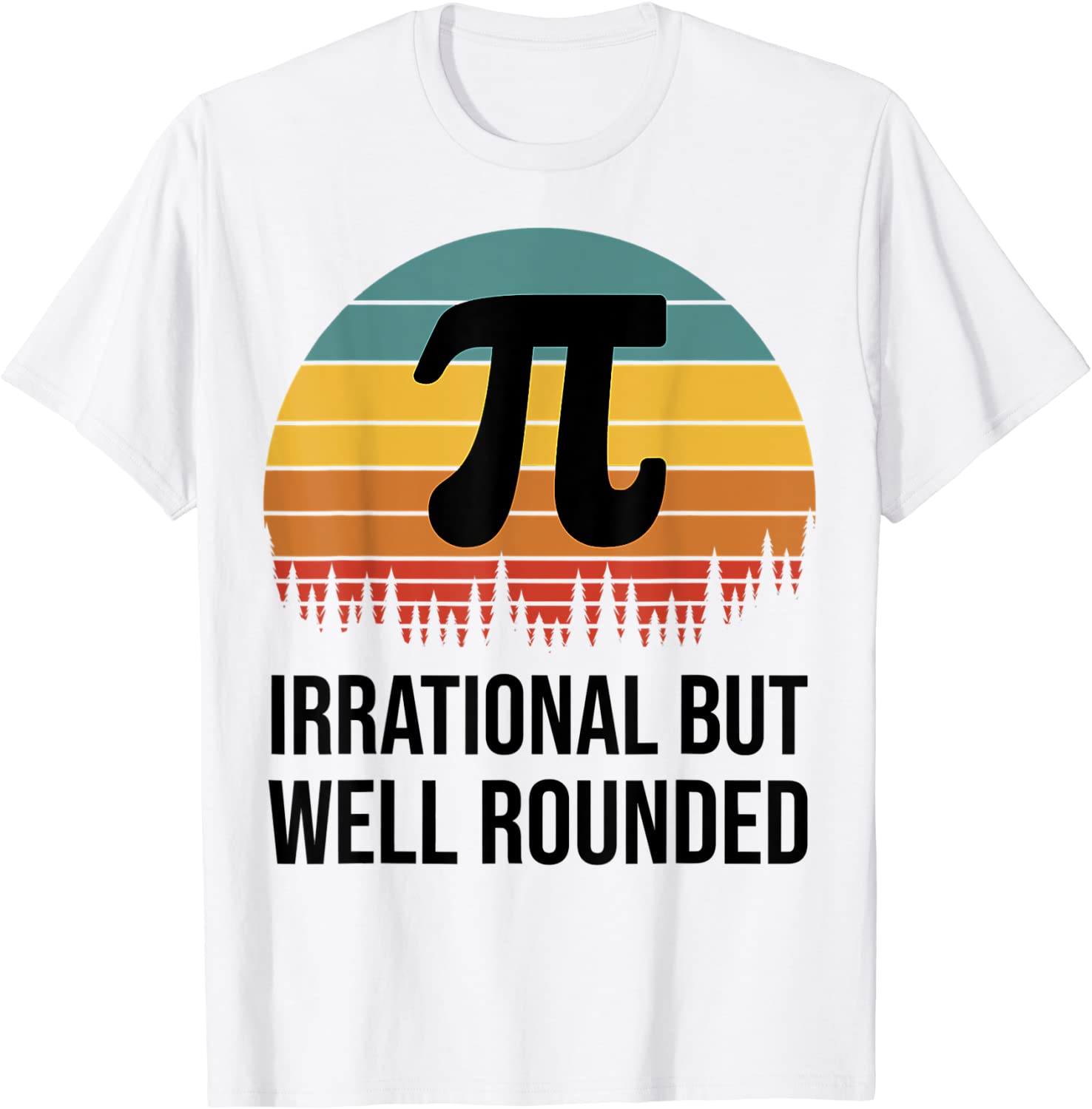 Retro Pi Day Math Equation Irrational But Well Rounded 2022 Shirt