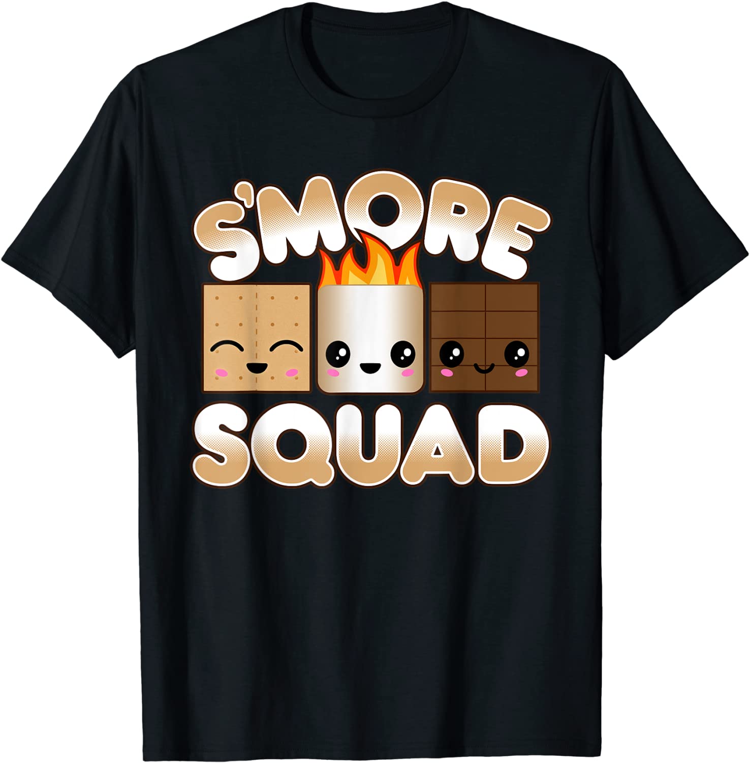 Campfire Fire Pit Friends Cute Kawaii Smore Squad 2022 Shirt