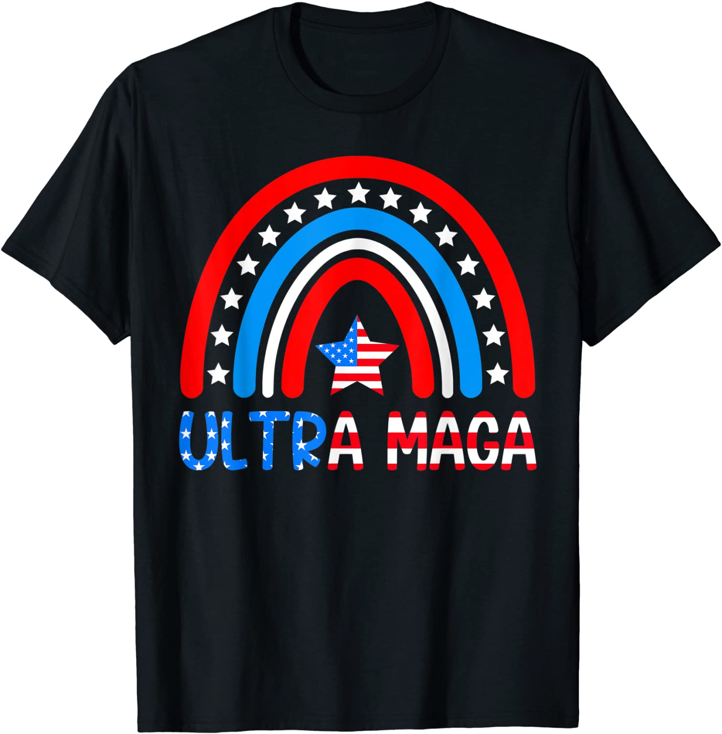 Rainbow American Flag We The People Ultra Maga Patriotic 2022 Shirt
