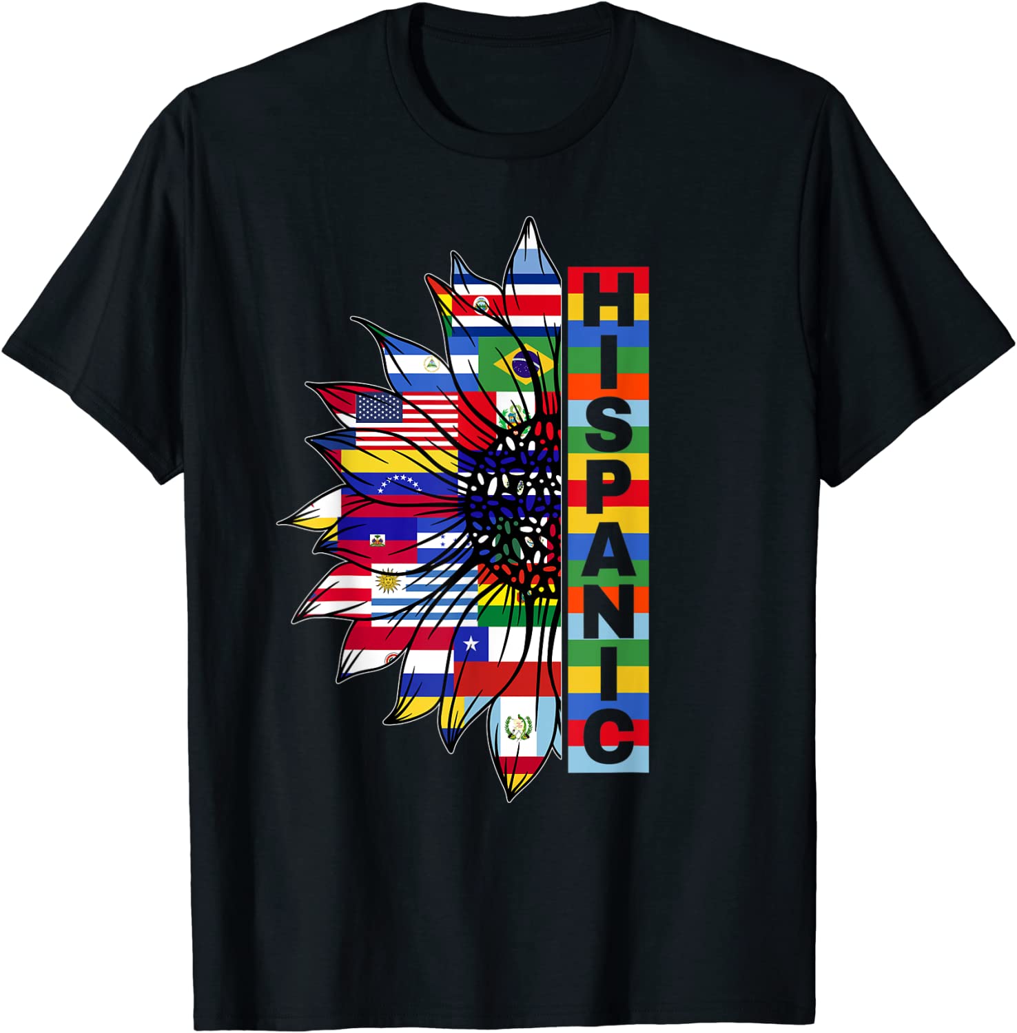 Hispanic Heritage Sunflower Latino Countries Flags Month 2022 Shirt