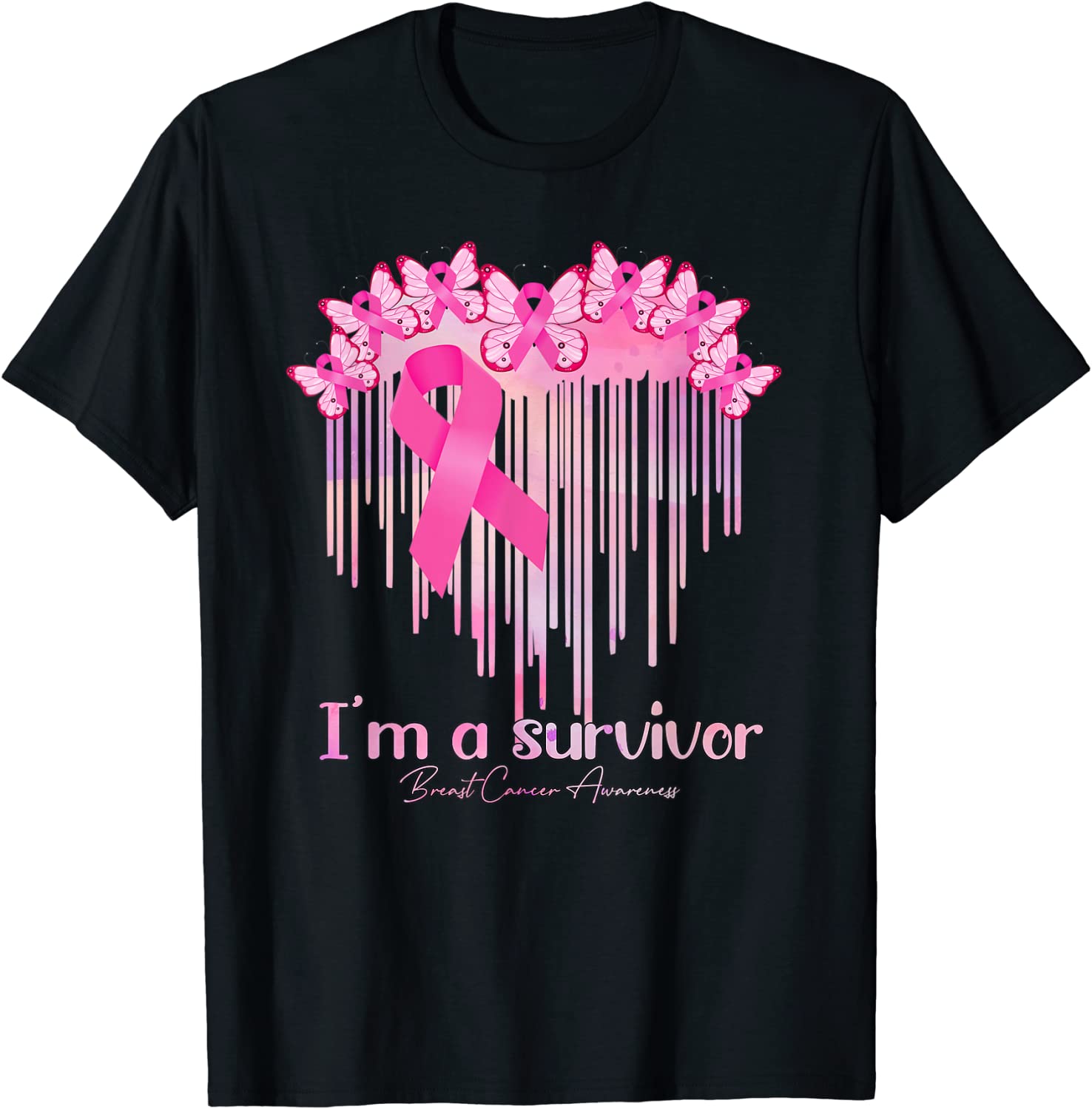 In October We Wear Pink Butterfly Heart Breast Cancer Month 2022 Shirt