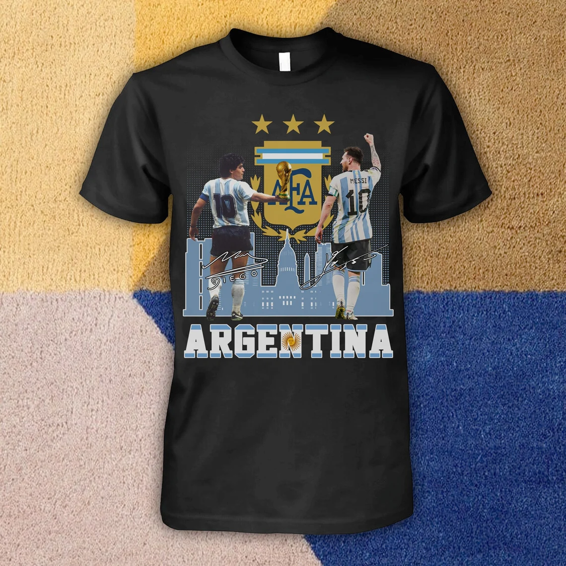 Lionel Messi Diego Maradona Argentina Legends World Cup 2022 Limited Shirt