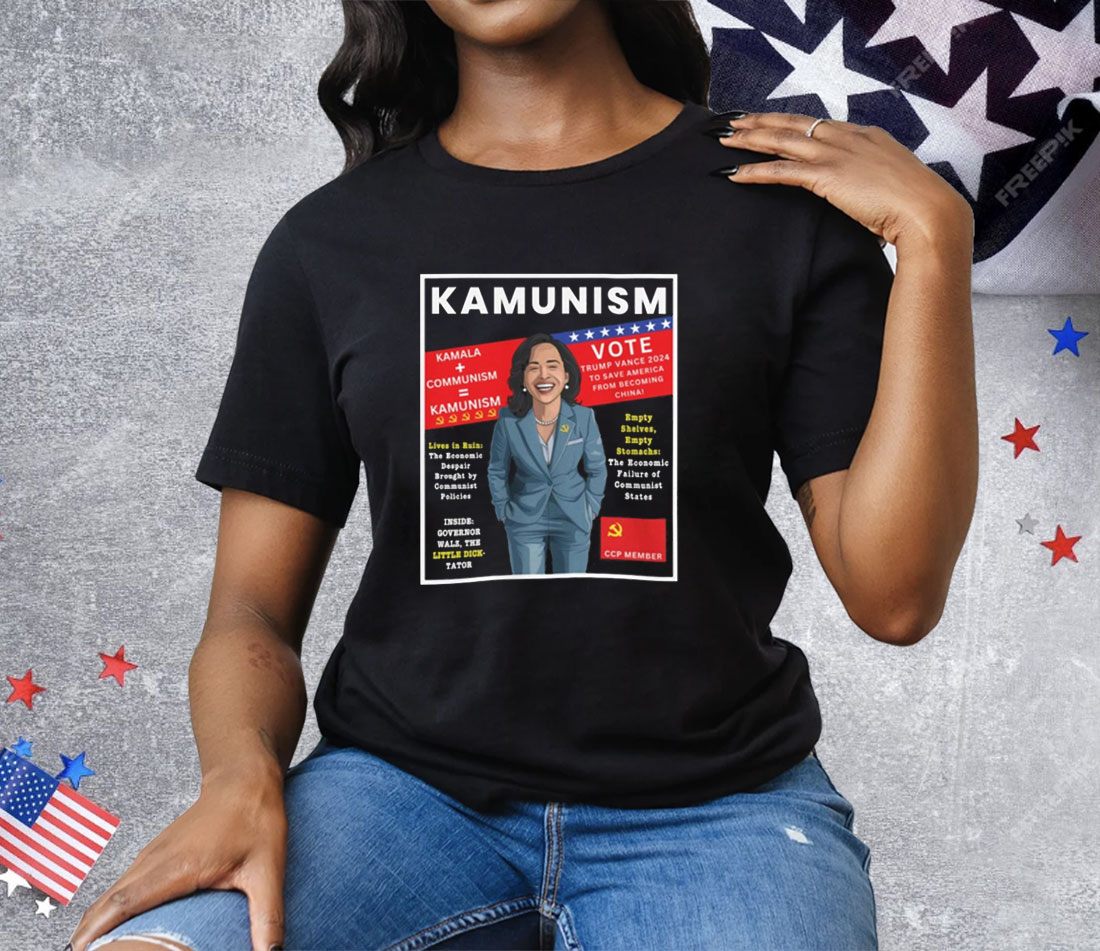 Kamala Communism Kamunism Magazine Cover Tee Shirt
